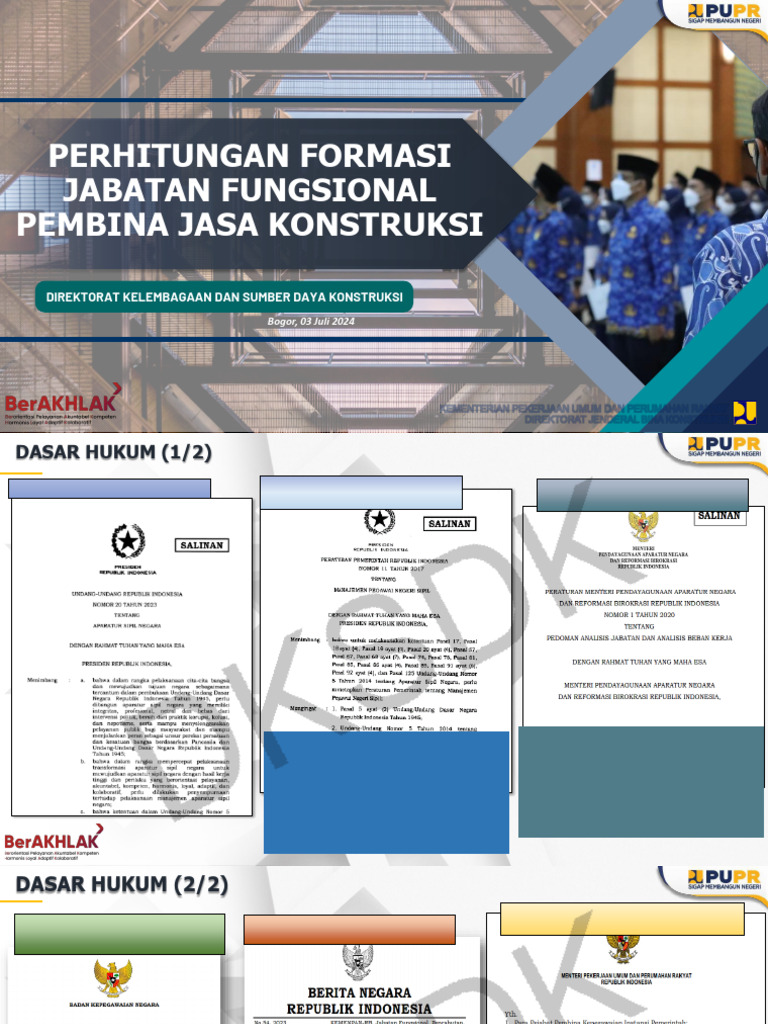 Paparan Mekanisme Pengusulan Formasi JF PJK | PDF