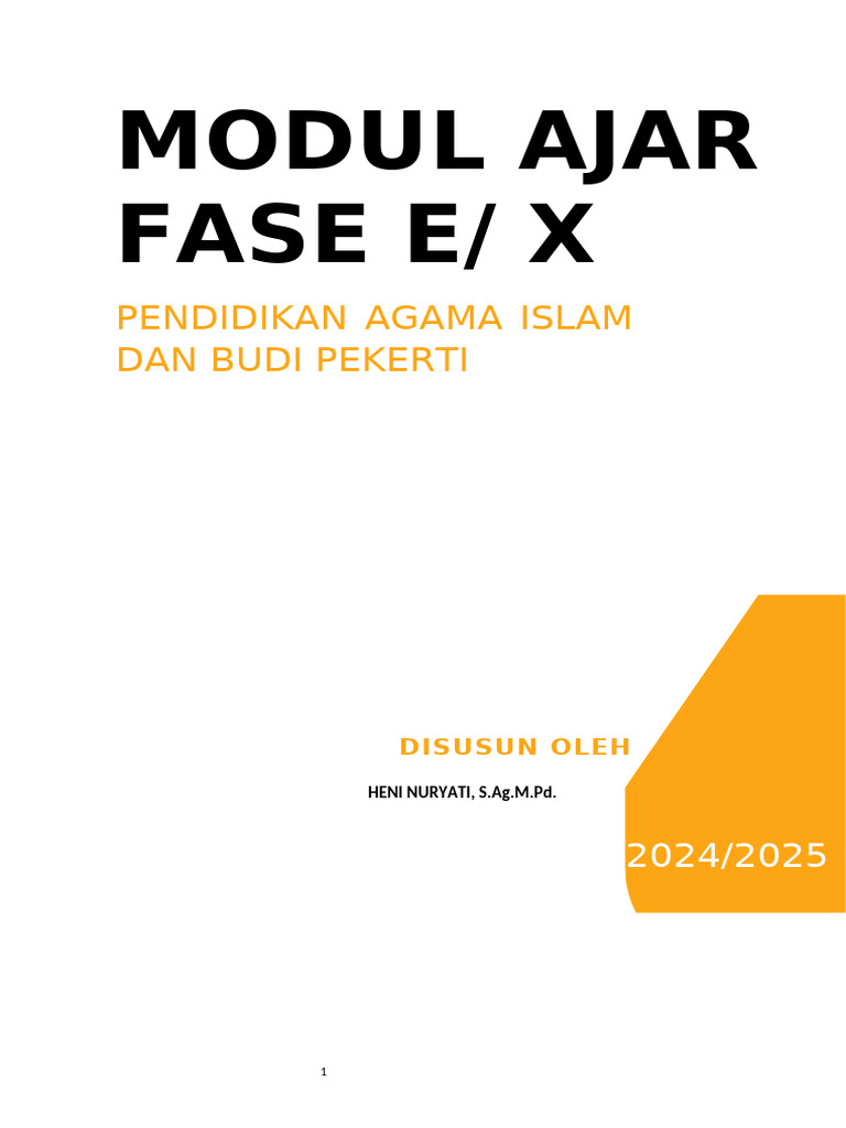 Modul 1 Fase E 1 | PDF