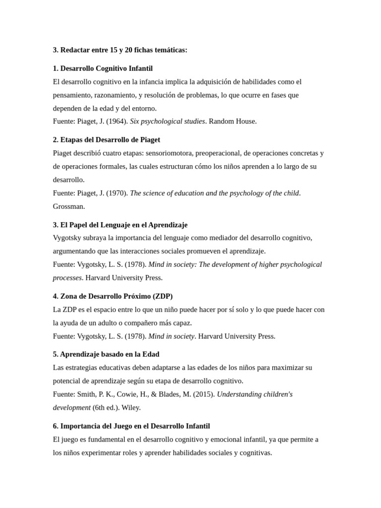 Fichas Tematicas | PDF