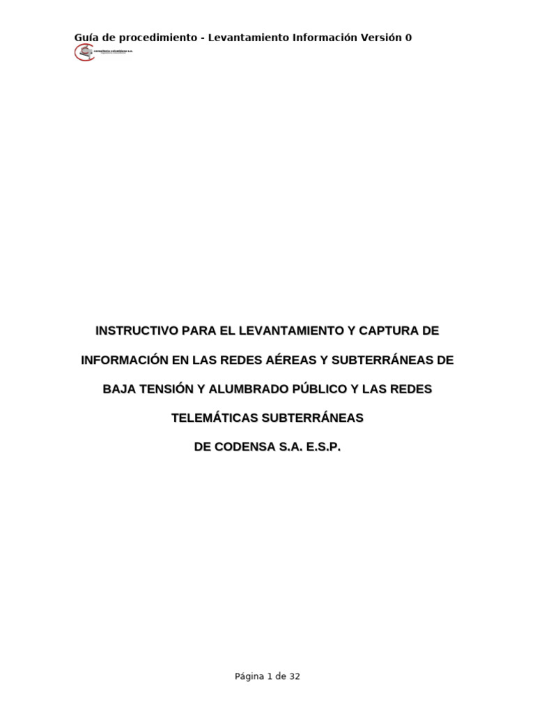 GUÍA PARA EL LEVANTAMIENTO de CAPTURA DE INFORMACIÓN | PDF