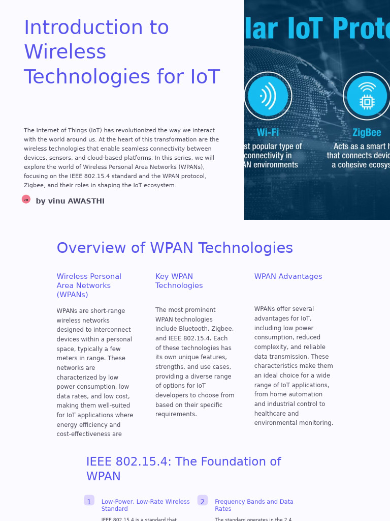 Wireless Technologies For IoT | PDF