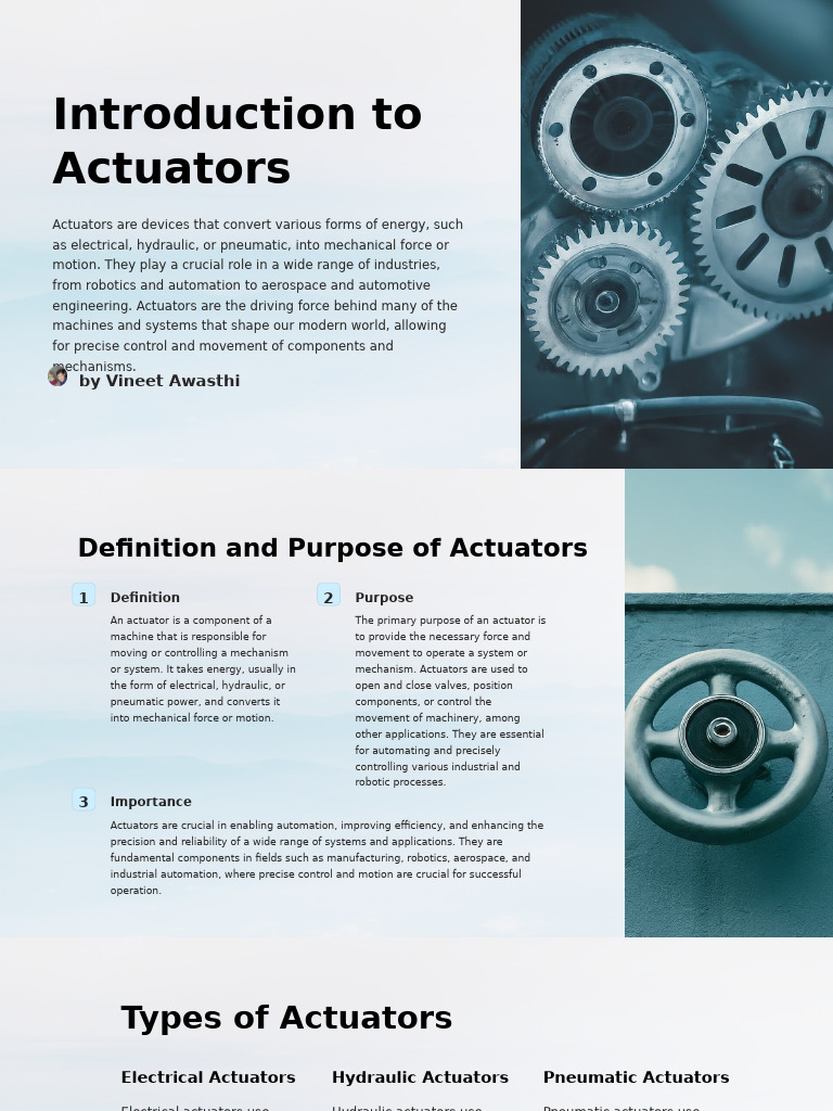 Introduction To Actuators | PDF | Actuator | Machines
