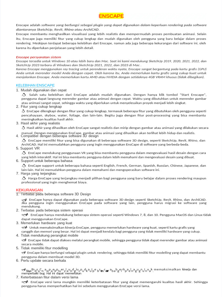 PDF Materi Enscape | PDF