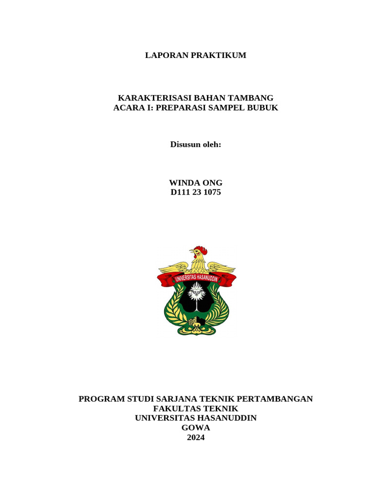 Laprak - KBT Acara 1 - Winda (1) - 3 | PDF