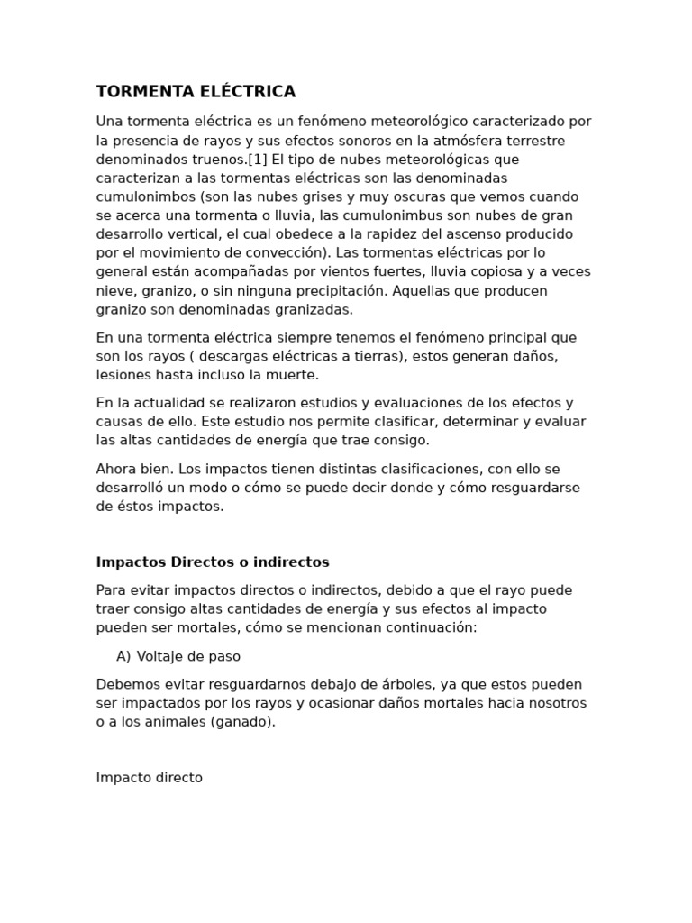 La Tormenta Eléctrica | PDF