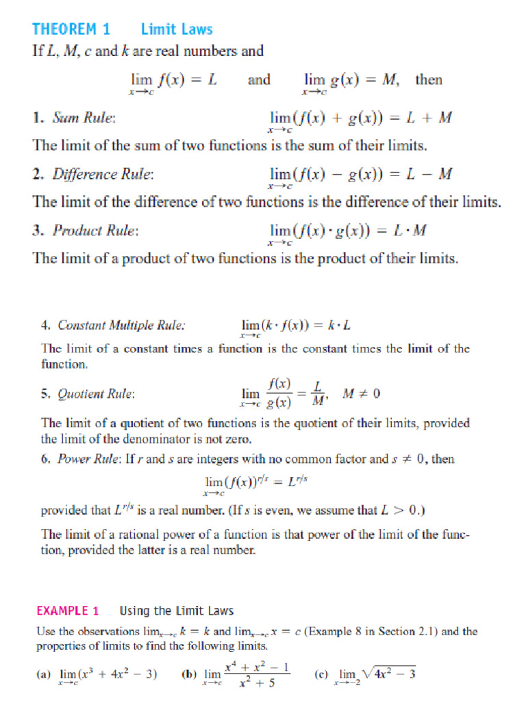 6. Limits 1 | PDF