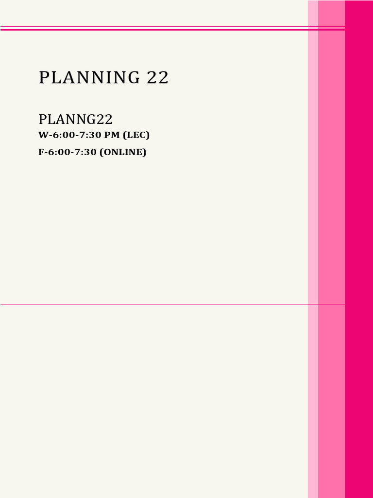 RSW 1 Planning | PDF