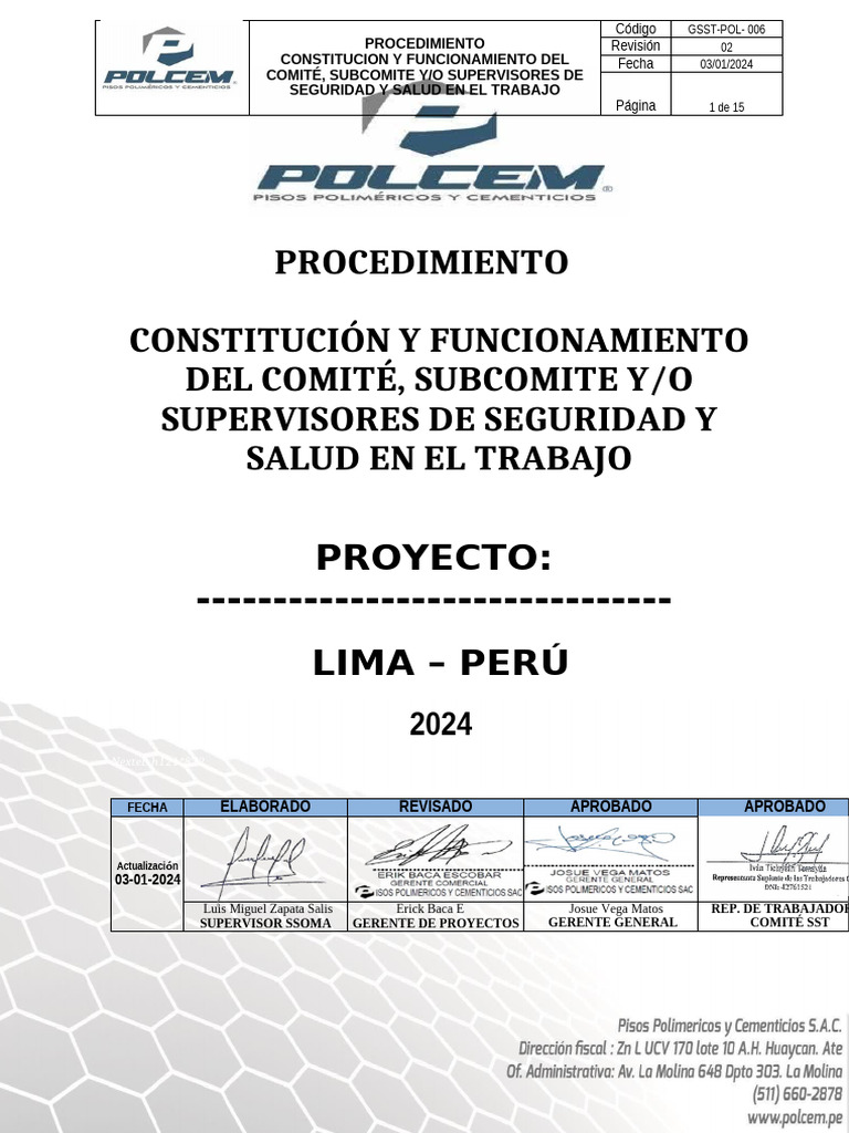 GSST-POL - 006 - Procedimiento Conformación de CSST y SCSST - Marco ...