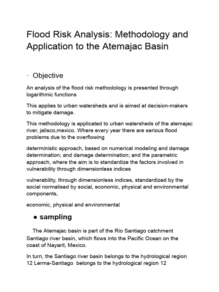 Flood Risk Analysis | PDF