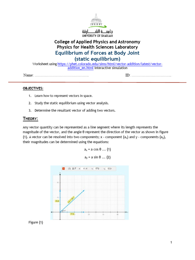 Equilibrium of Forces (Lab 3) | PDF
