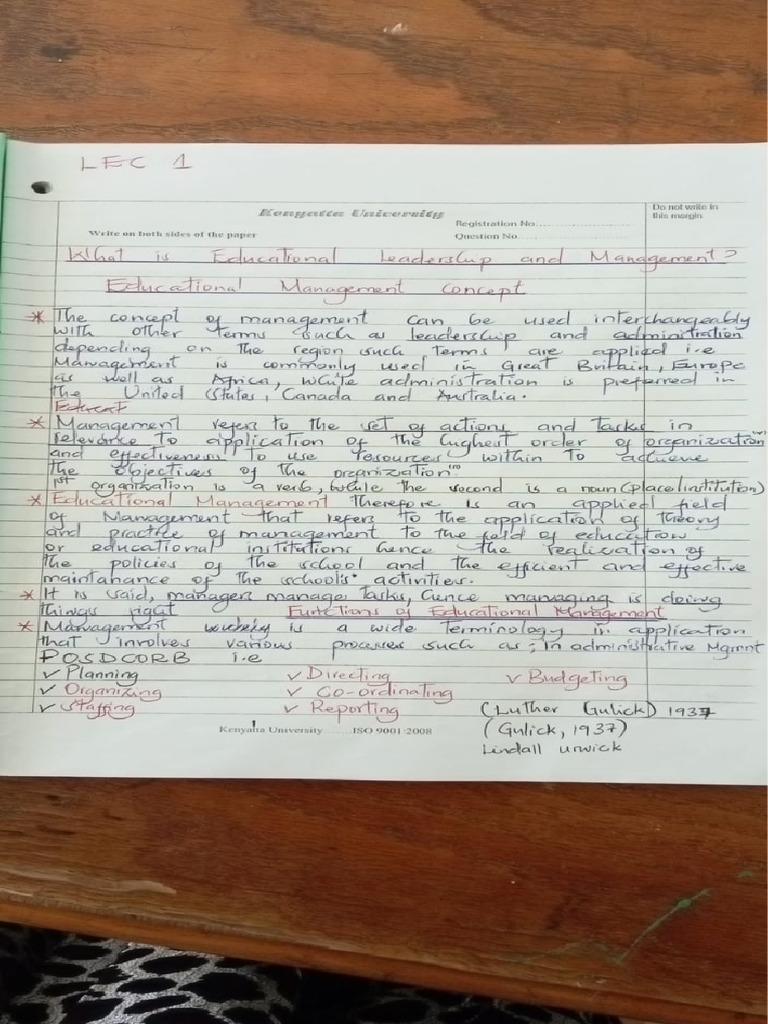 Educational Leadership And Management Pdf