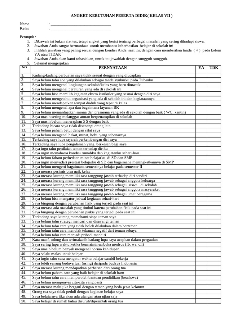LKPD Kelas VII | PDF
