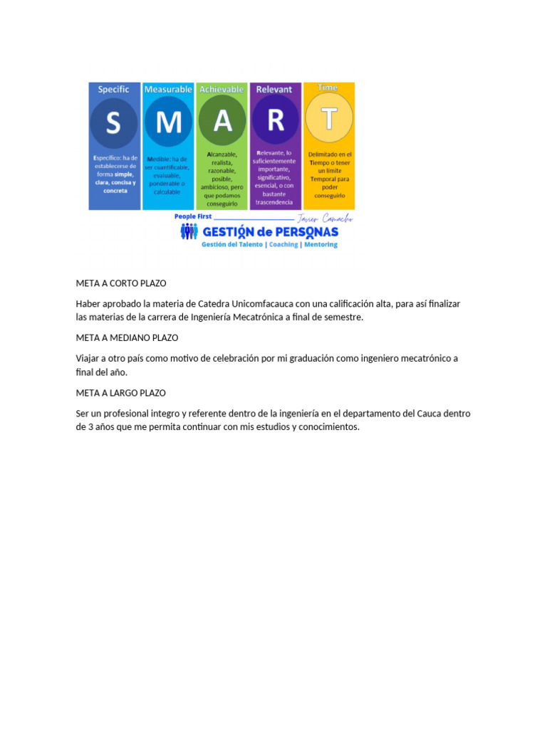 Metas SMART | PDF