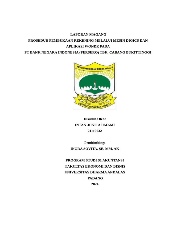 LAPORAN MAGANG INTAN Rev-2 | PDF