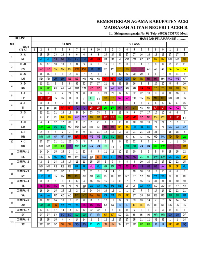 Roster PBM 2024-2025 SMT 1 & GURU PIKET BARU | PDF