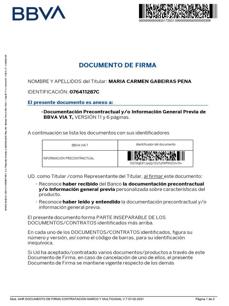 Documento de Firma: Maria Carmen Gabeiras Pena 076411287C | PDF