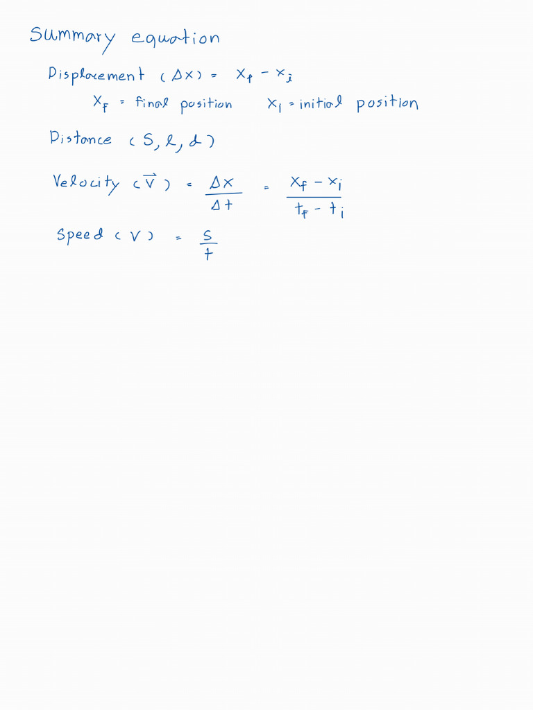 Summary Equation | PDF