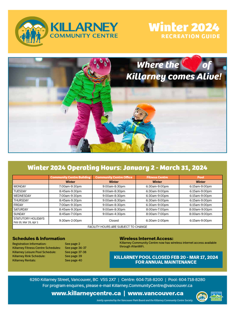 Killarney Winter 2024 Rec Guide - Proof 5 | PDF