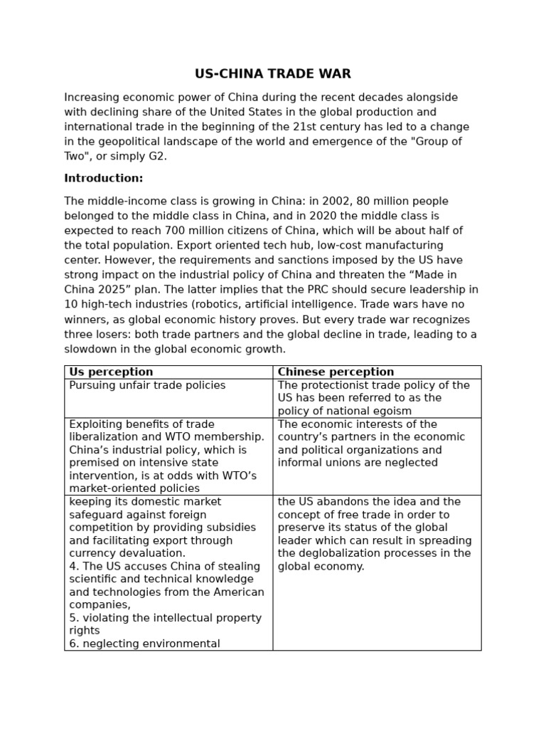 us-china trade war | PDF