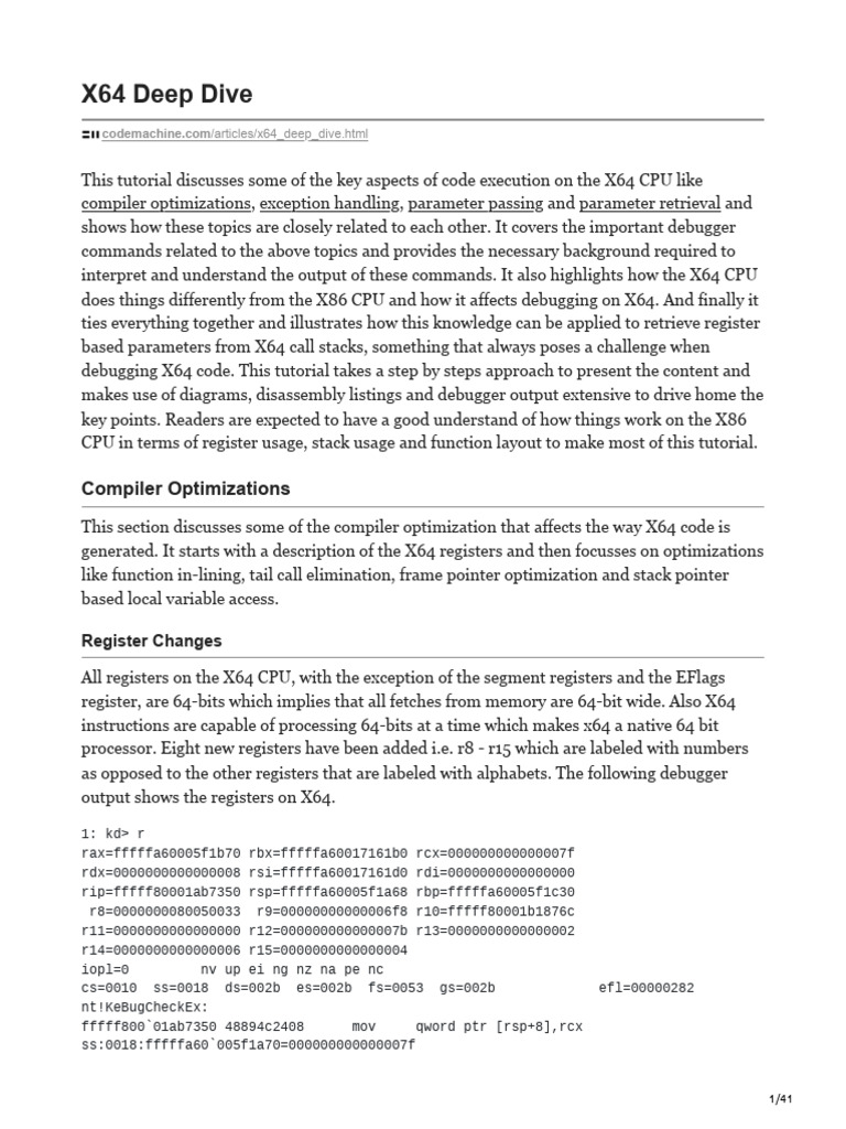 2021-02-13 - x64 Deep Dive | PDF