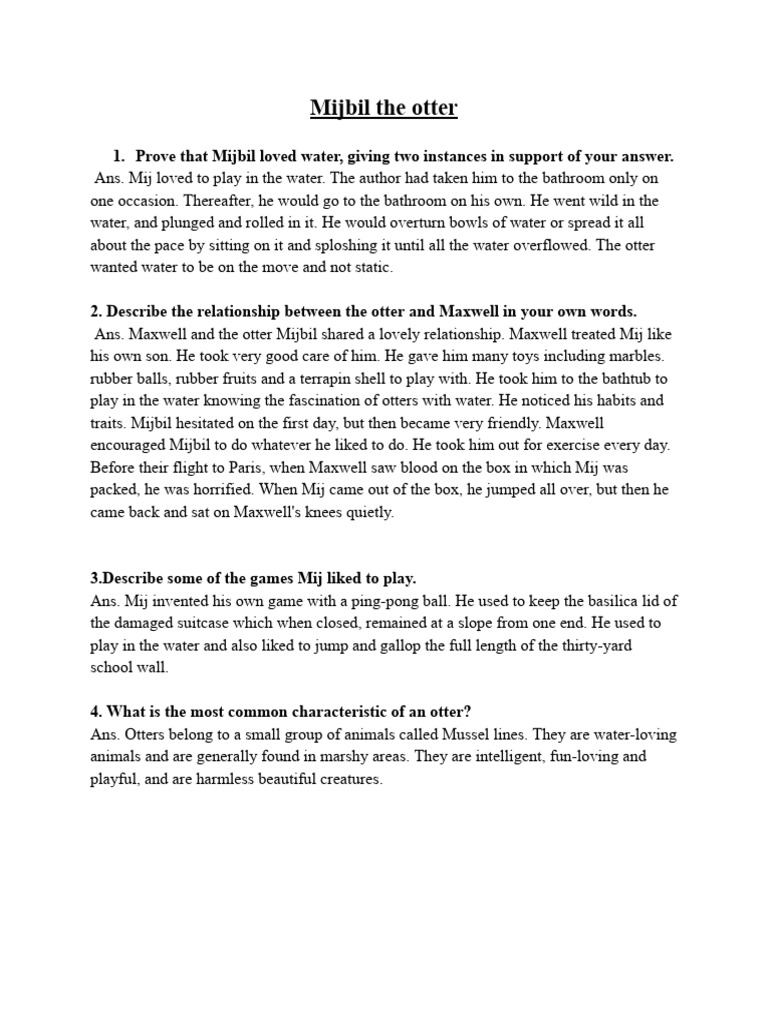 Mijbil The Otter | PDF