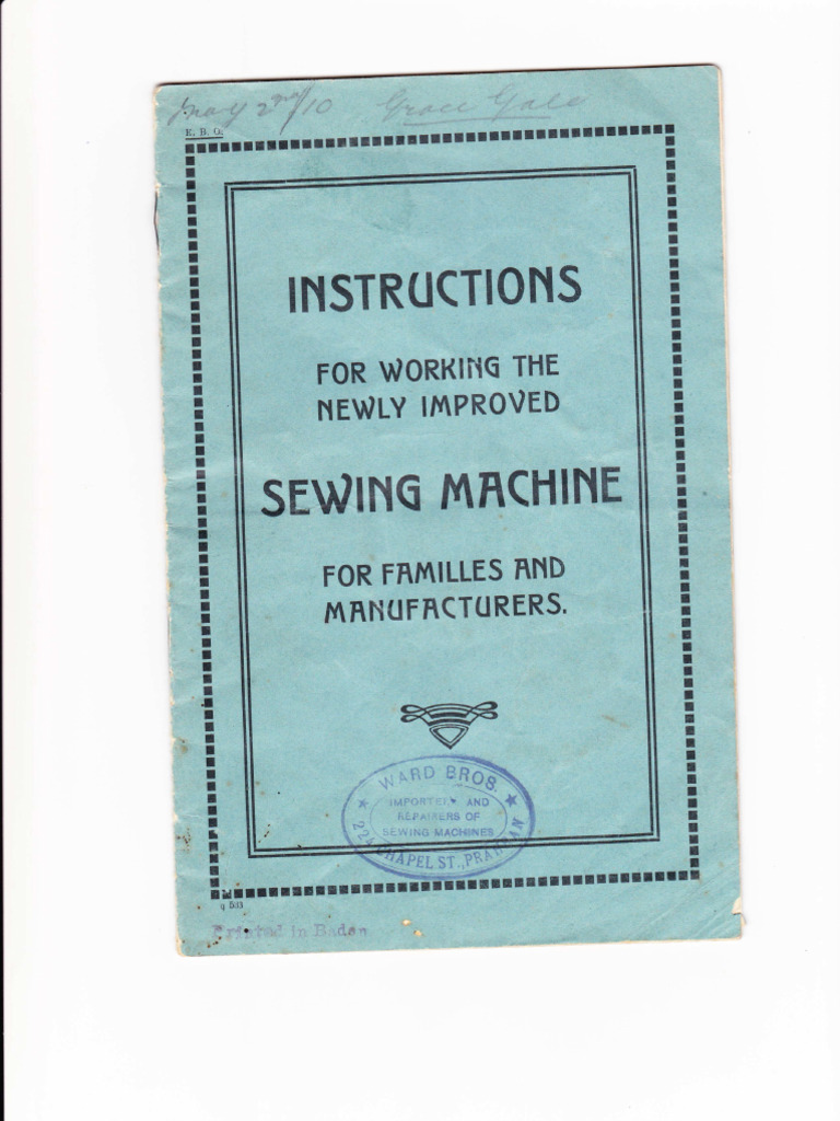 Transverse Shuttle Sewing Machine | PDF