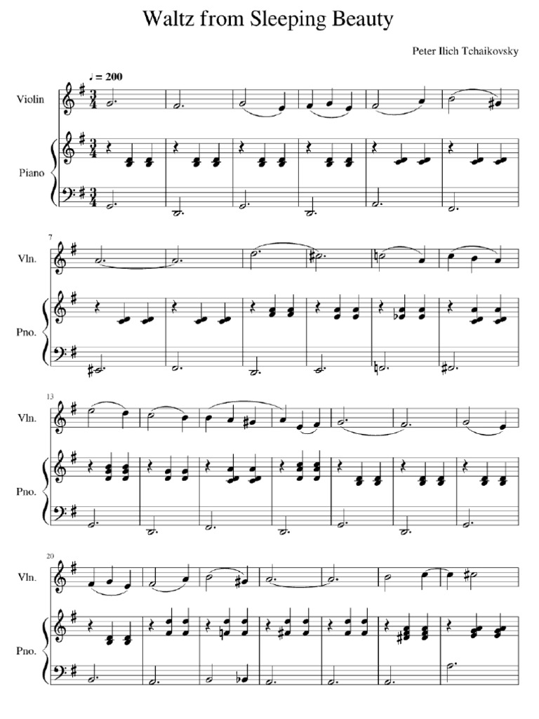 Tchaikovsky-Sleeping Beauty Waltz | PDF
