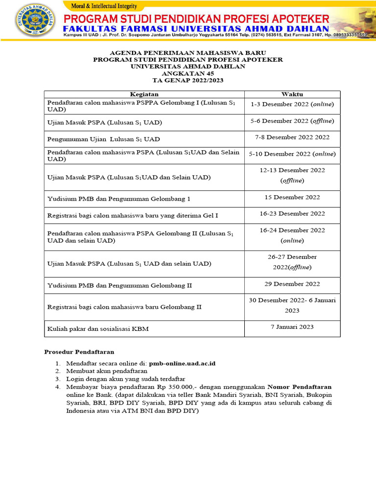 Agenda Pmb Psppa Uad Pdf