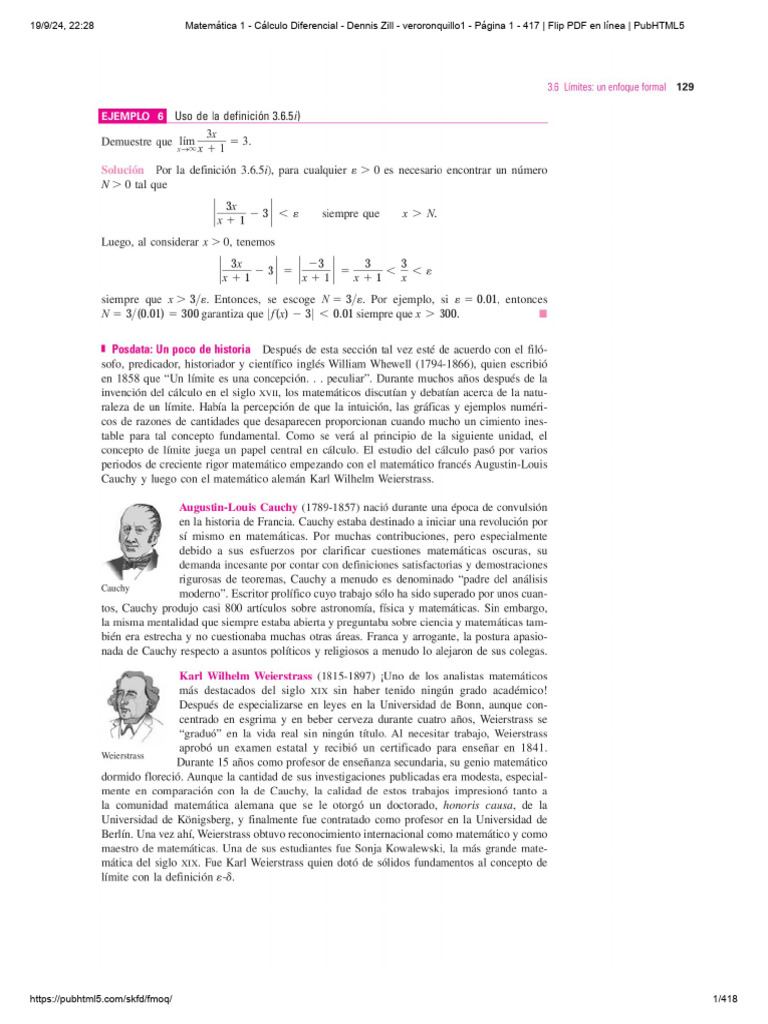 Matemática 1 - Cálculo Diferencial - Dennis Zill - Veroronquillo1 - Página 1 - 417 - Flip PDF en ...