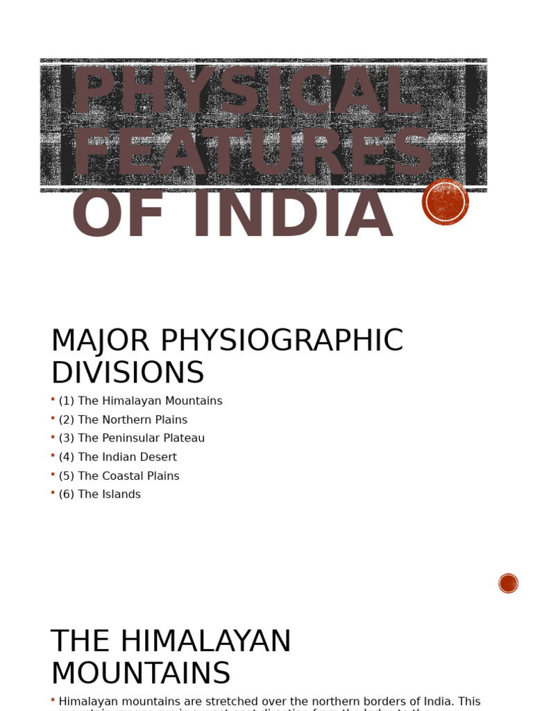 Physical Features of India | PDF
