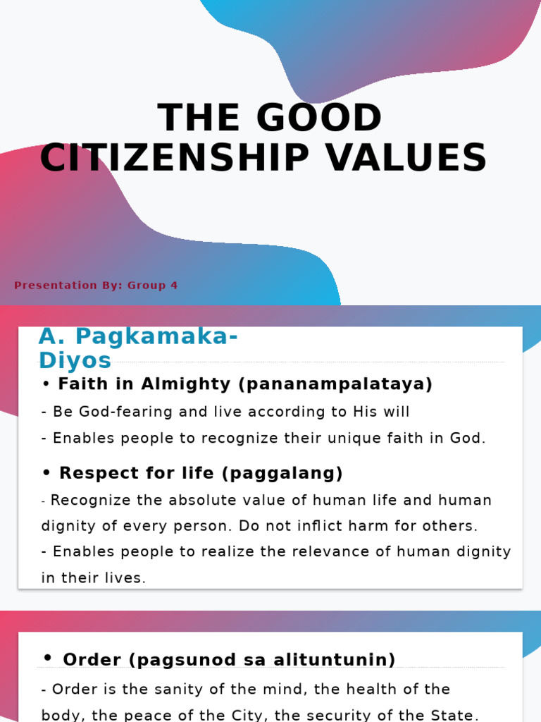The Good Citizenship Values - NSTP - Report | PDF
