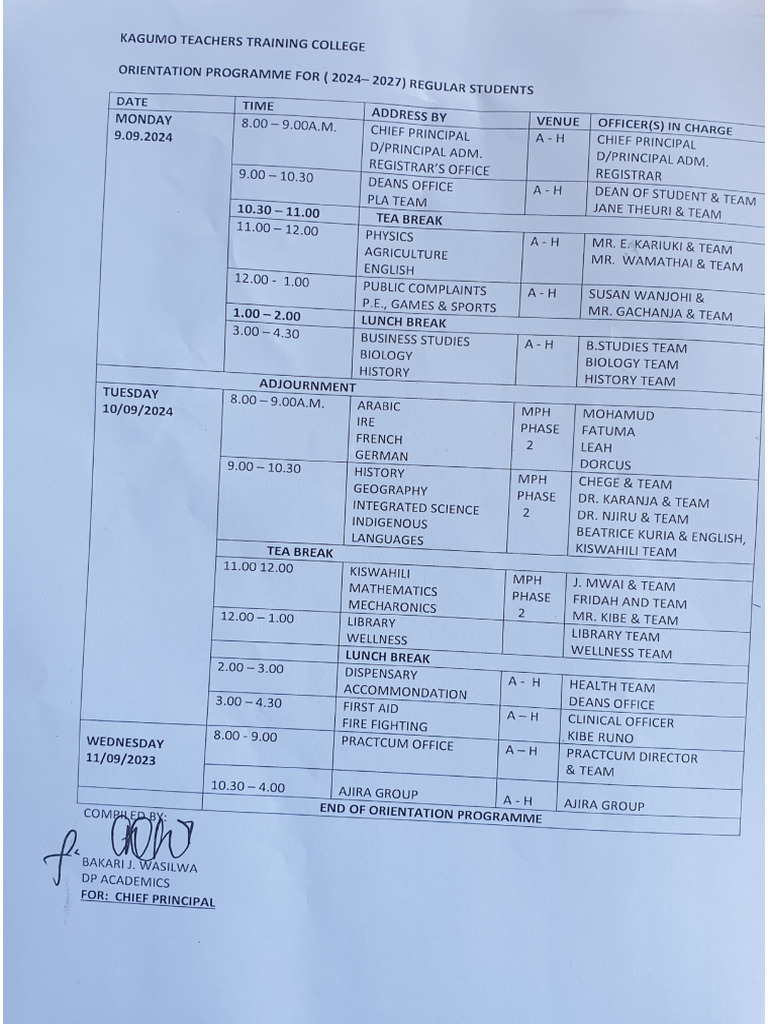 1st Year Orientation Programme | PDF