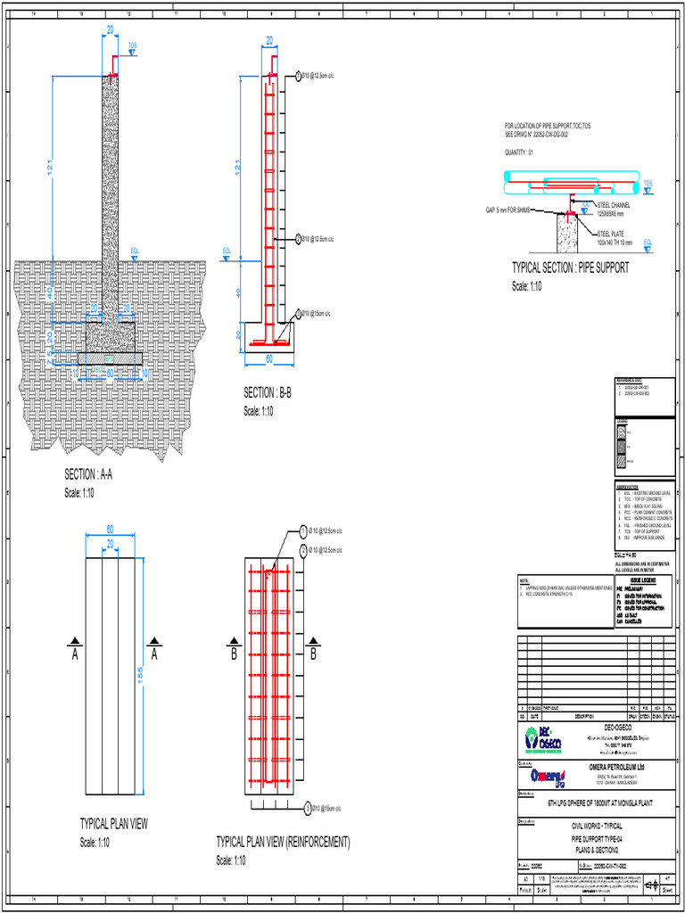 22052-Cw-ty-002-0-Typical - Pipe Support Type 04 Sheet 4 of 7 | PDF