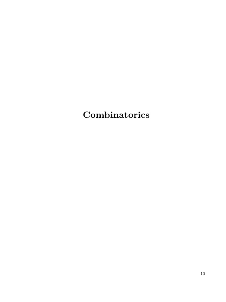 Combinatorics | PDF