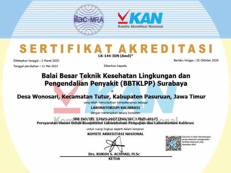 Sertifikat LK 144 IDN - Amd - 2023 | PDF