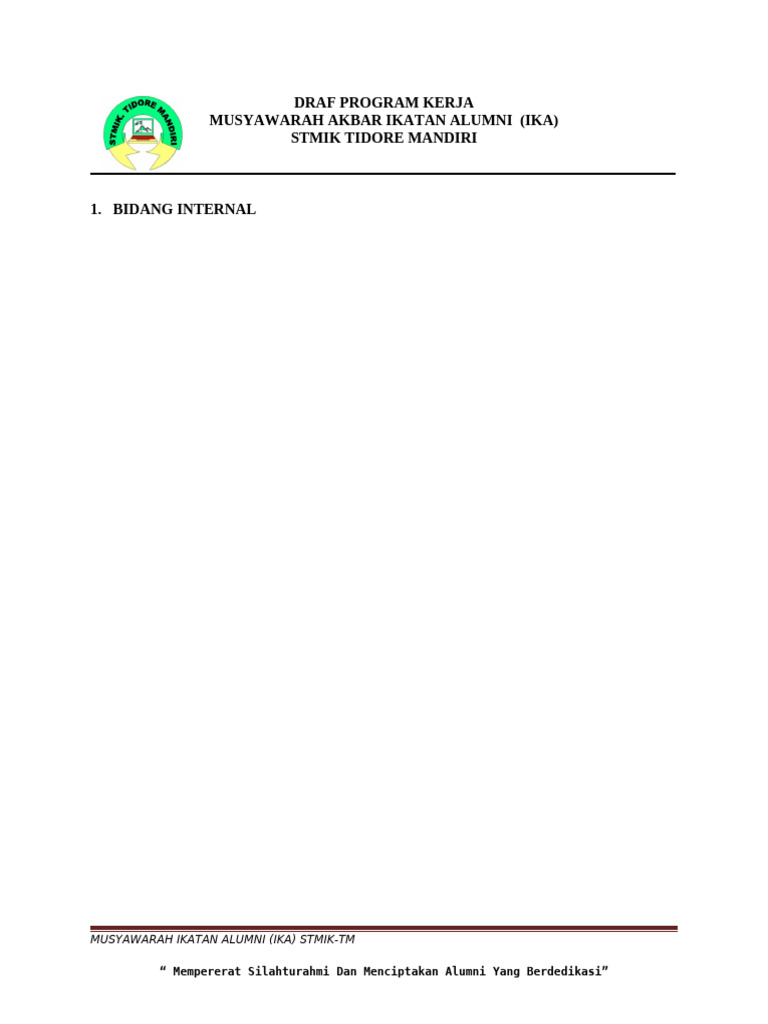 Draf Program Kerja | PDF