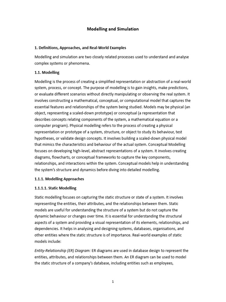 Simulation-Modeling Material | PDF