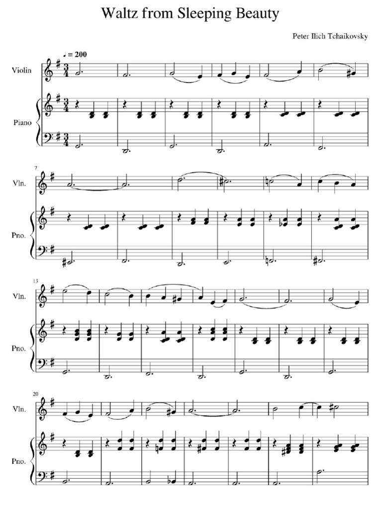 Tchaikovski - Sleeping Beauty Waltz | PDF