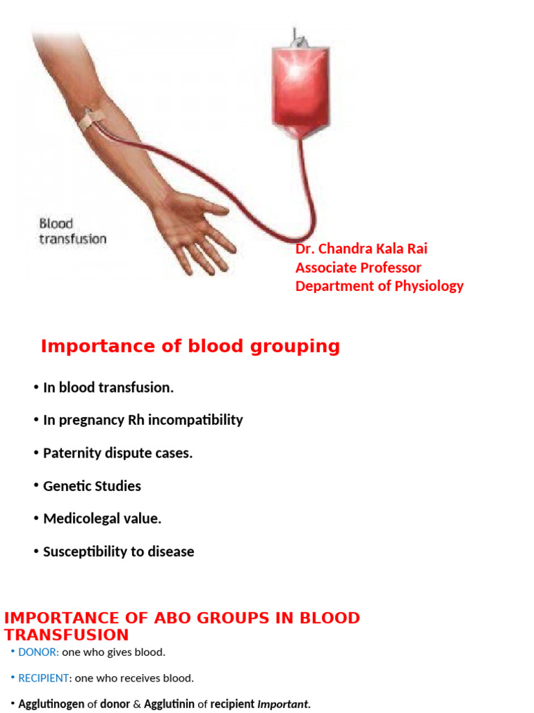 Blood Transfusion MBBS I 2024 | PDF