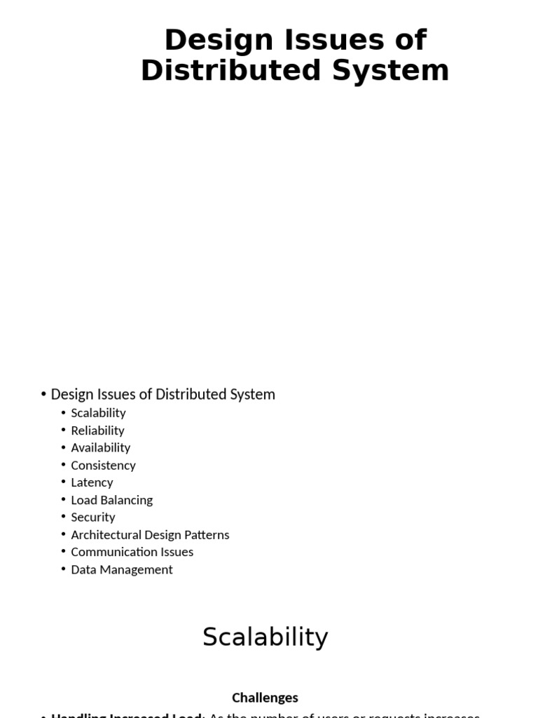 Design Issues of Distributed System | PDF