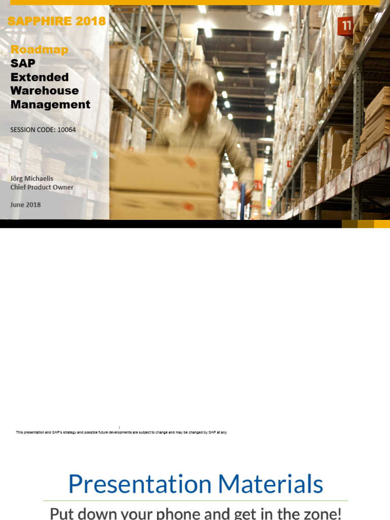ASUG10064 - Road Map SAP Extended Warehouse Management | PDF