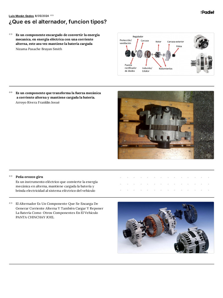 Padlet ALTERNADOR | PDF