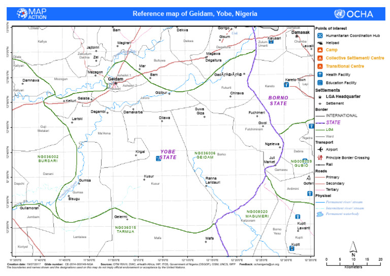 Nga Yobe Geidam Lga Reference Map | PDF