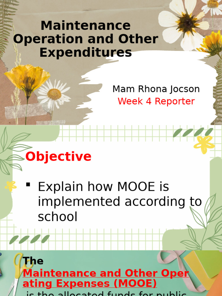 MOOE | PDF
