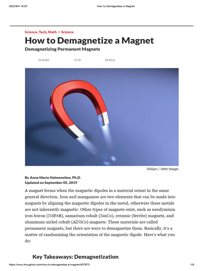 How to Demagnetize a Magnet | PDF