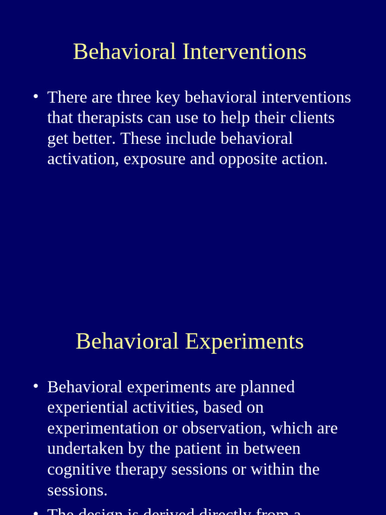 Behavioral Activation Powerpoint | PDF