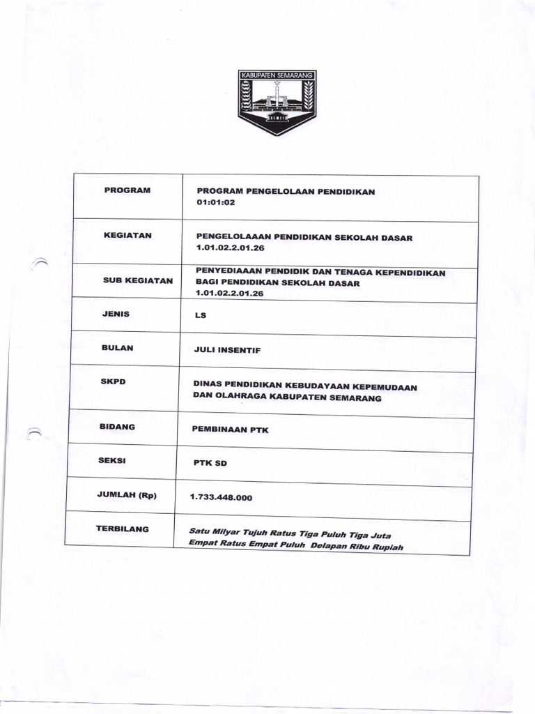 SPJ+TBP Insentif Bulan Juli 2024 | PDF