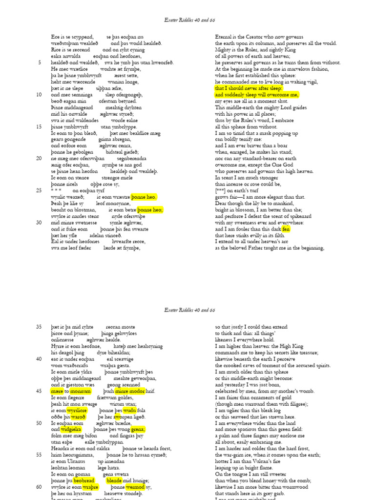 Old English Riddles01 | PDF