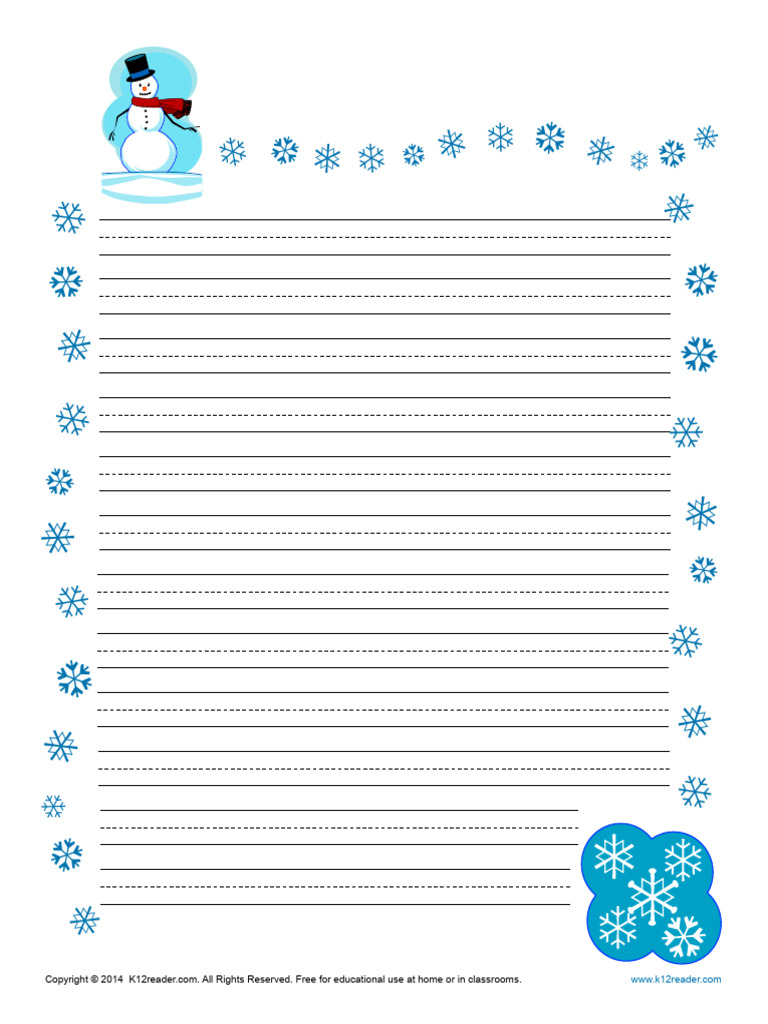 Winter Writing Paper | PDF