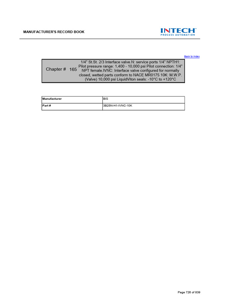 Interface Valve | PDF